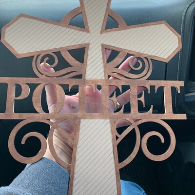 Split Letter Cross Monogram Digital Laser Cut File SVG Glowforge - Etsy