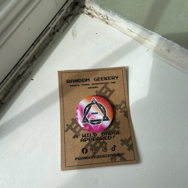 Therian Pride Sparkly Pin Badge, Holographic Badge, Otherkin Accessory ...