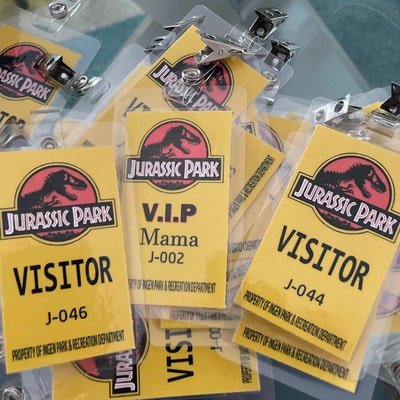 Jurassic Park Jurassic World Badges Visitors Badges Vip Visitors Badges
