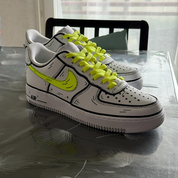 Nike Air Force 1 (AF1) "harley" (cartoon Drip Logo - Custom Creations ...
