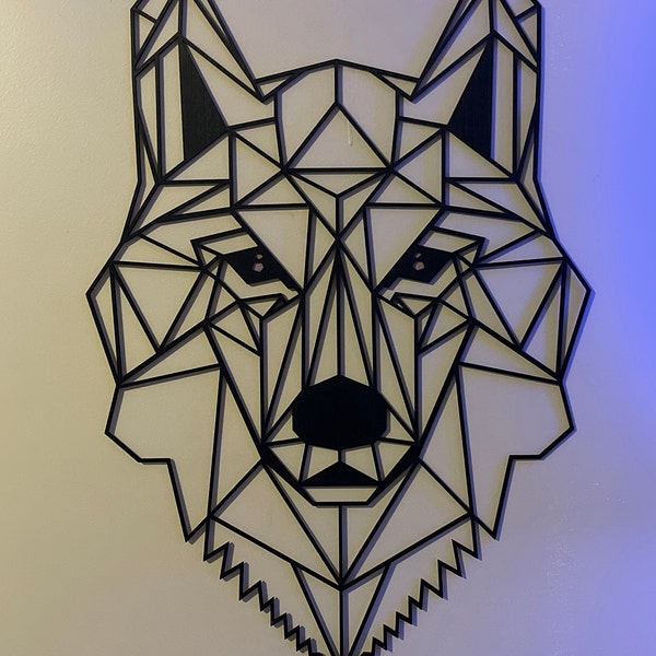 Wooden Wolf Head Wall Art - Etsy