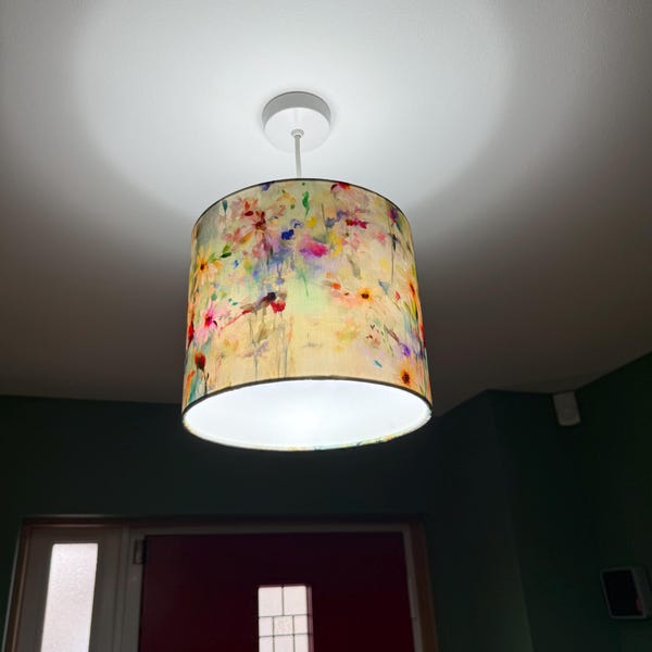 Abstract Lamp Shade Floral Lamp Home Decor Flowers Lampshade Table Lamp ...