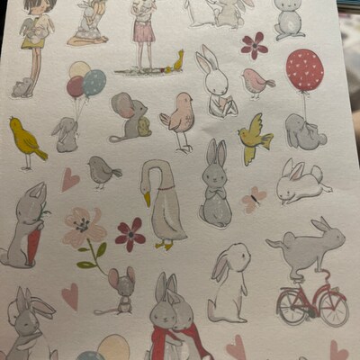 CUTE PLANNER GIRL Printable Stickers/kawaii Girl Stickers/girl ...