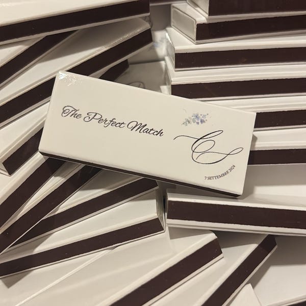 50 Personalized the Perfect Match Matchboxes With White Tip Matches - Etsy