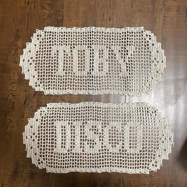 Custom Handmade Crocheted Name Doily - Etsy