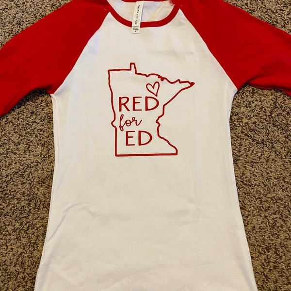 CUSTOMIZE Your State, Red for Ed T-shirt, I Wear Red for Ed Shirt ...