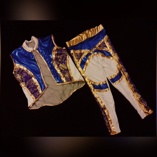 Adelaide ROYAL BLUE GOLD Chinese Brocade Satin Fabric by the Yard ...