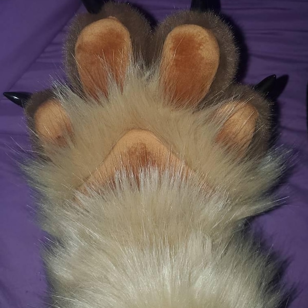 Furry Paws With Star Pattern and Colorful Style | Fluffy Fursuit ...