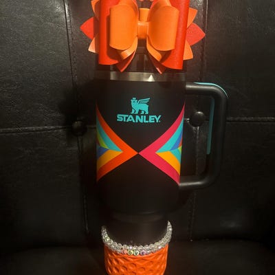 Stanley Tumbler Bow Straw Topper Pink Stanley Cup Bow Straw Bow Topper ...