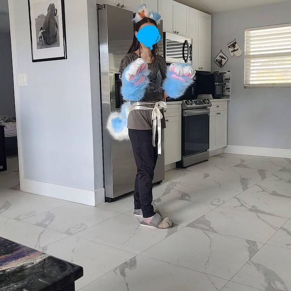 Light Blue Shepherd Ear+tail+paws, Dog Ear and Paws and Tail, Pet ...