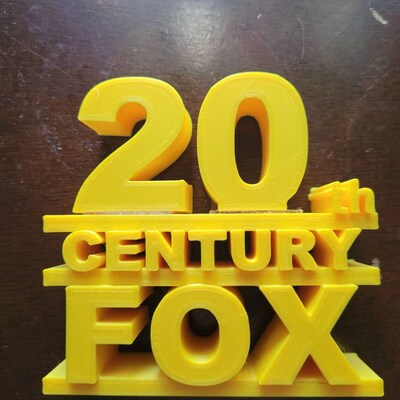 LEF Logo 20th Century Fox Style Logo 3d Printed PLA Plastic Warner Bro ...