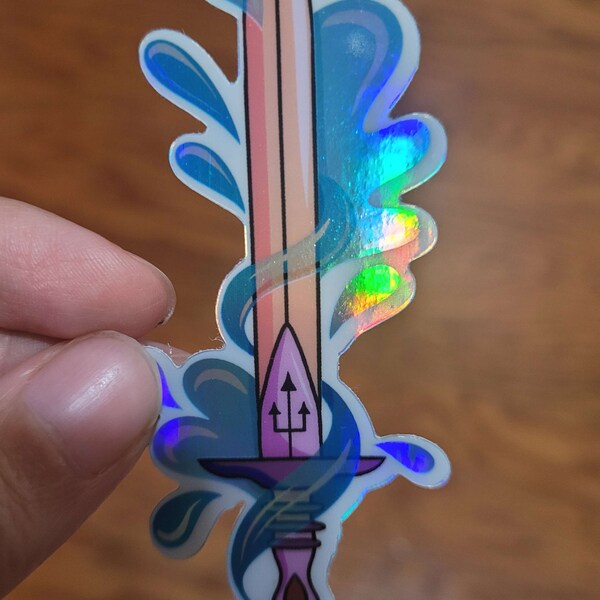 Riptide Original Holographic Vinyl Sticker, Durable Waterproof 3" Percy ...