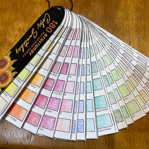 Kalour 300 Colored Pencil Swatch Chart - Etsy