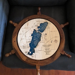 Lake Freeman Custom Wood Map Art 3D Wall Art Contour | Etsy