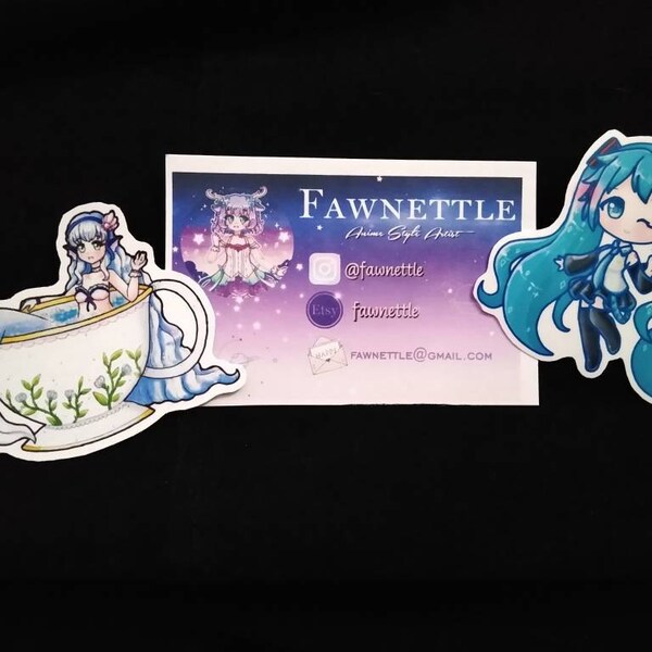 Vocaloid Chibi Miku, Rin, and Len Stickers [cute Kawaii Anime Laminated ...