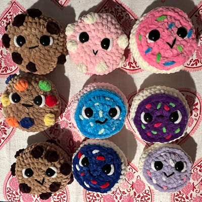 Mini Chocolate Chip Cookie Crochet Pattern, Plush Mini Cookie ...