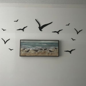 Seagull Wall Art Birds Flying Wall Decor Sea Gull Wall Decor Flock of ...