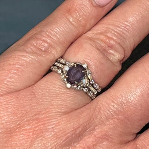 Infinity Garnet Engagement Ring Curve Wedding Band 8x10mm - Etsy