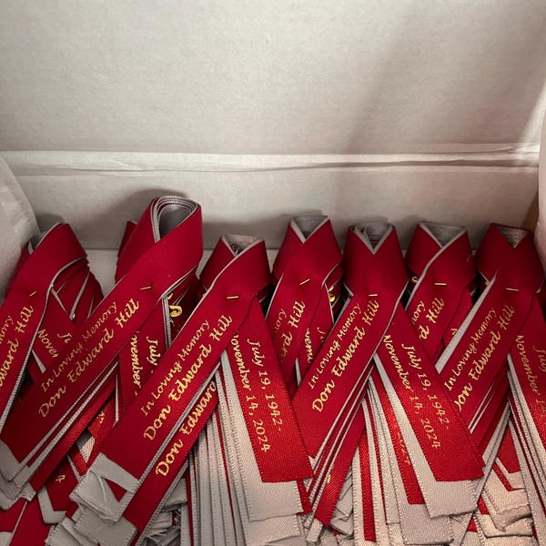 Custom Memorial Funeral Sash Ribbon for Wreaths - Etsy