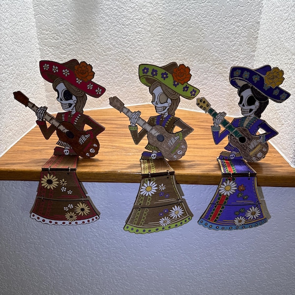 Hillbilly Skeleton Band Figurines: Ideal Gift for Music Lovers ...