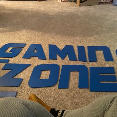 Gaming Zone, 3D Wall Decor, Video Games Sign, Gameroom Sign Gifts ...