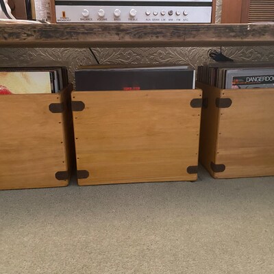 Retro Record Box Handcrafted Vintage Style Vinyl Album Crate Model 355 ...