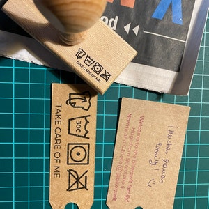 Clothing Hang Tags Stamp With Size and Care Content Product - Etsy
