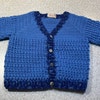 Digital PDF Crochet Pattern: Bean Stitch Crochet Baby Cardigan Sweater ...