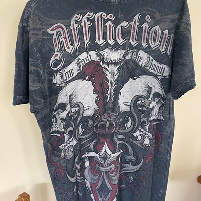 Affliction Crows Grunge Cyber Y2K Style T-shirt - Etsy