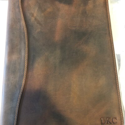 PERSONALIZED Leather Padfolio Monogrammed Distressed Leather Portfolio ...