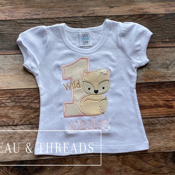 Fox Birthday Applique - Fox Birthday Embroidery - Woodland Creatures ...