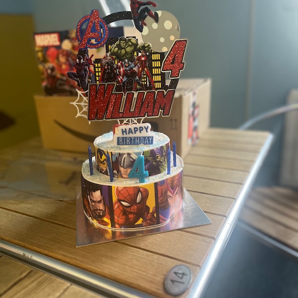 3D Super Heroes Cake Topper | Avengers | Personalised Handmade ...