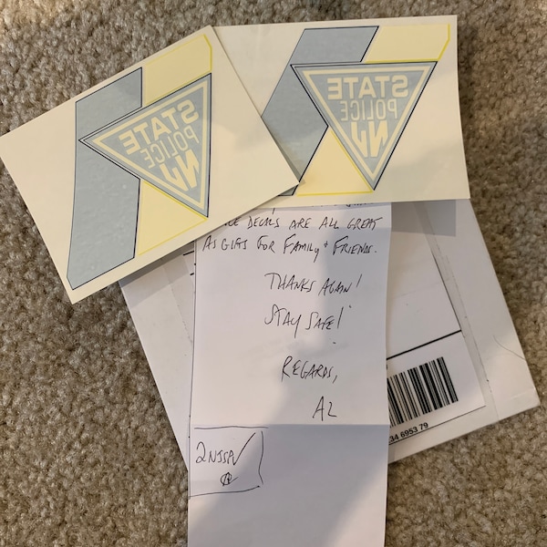 NYS NY City of New York Highway Patrol Police (1) Inside Window Faces ...