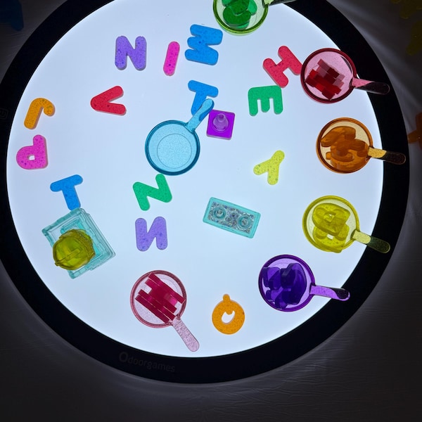 Rainbow ABC Resin Letters | Sensory Alphabet Resin Letters | Uppercase ...