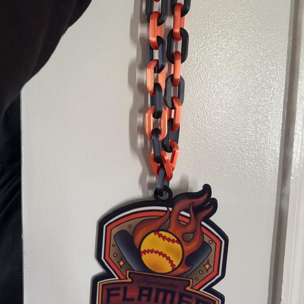 Custom Fan Chain Giant Logo Necklace Sports Homerun Turnover Jumbo ...