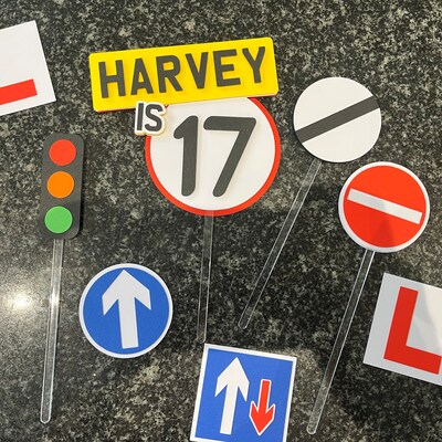 Personalised Learner Driver Cake Topper New Driver Cake Topper L Plate ...