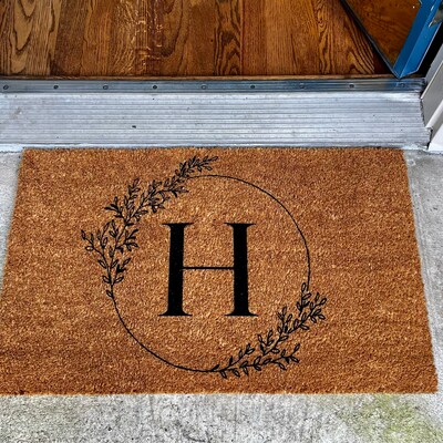 Initial Doormat, Gift for Her, Wedding Gift, Housewarming Gift ...