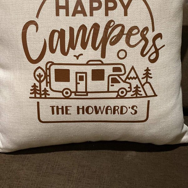 Happy Campers Svg, Class C Motorhome Camping Svg, RV Family Name Design ...