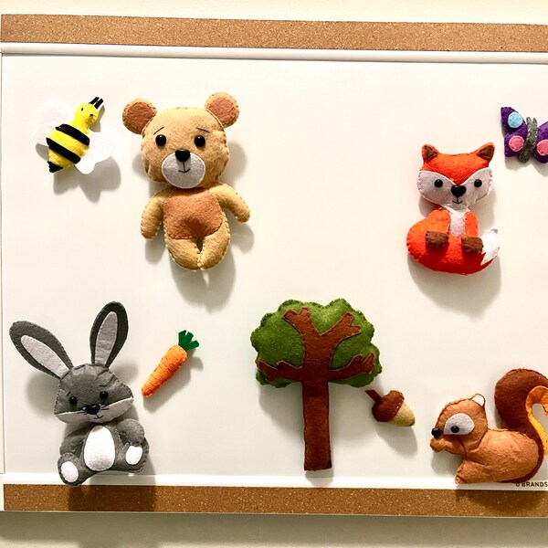 Handmade Felt Mini Bugs, Felt Bug Collection Butterfly, Bee, Fly ...