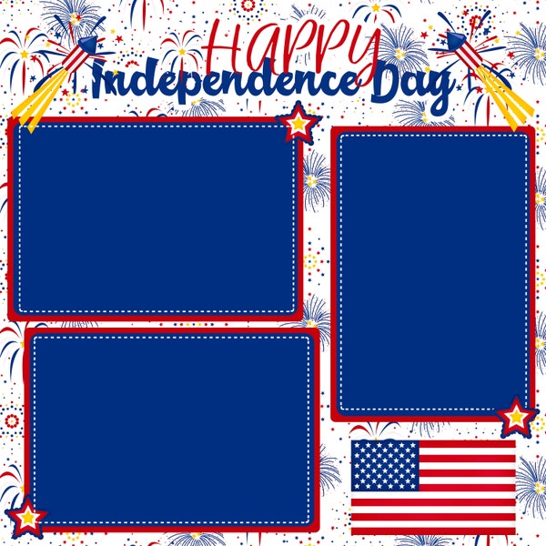 PATRIOTIC Clipart & Papers Kit, 36 Png Clipart Files, 20 Jpeg Paper ...