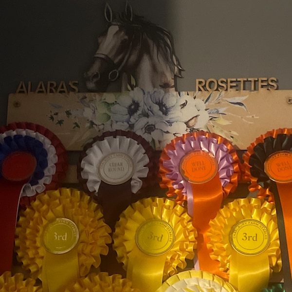 My Rosettes Horse Rosette Display Holder, Personalised, Available With ...