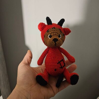 Teddy Bear Devil Crochet Pattern Amigurumi Halloween Lucifer the Fallen ...