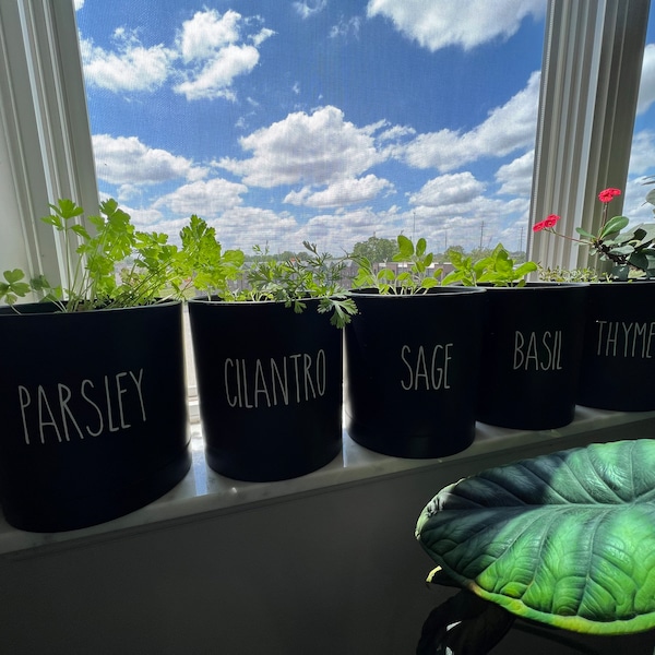 Herb Decals, Potted Plant Labels, Basil Label, Oregano Label, Gardening ...