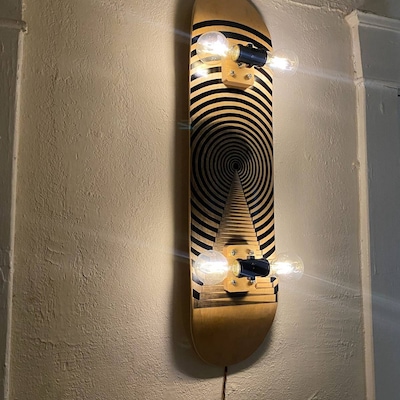 Skateboard Lamp Checkerboard - Etsy