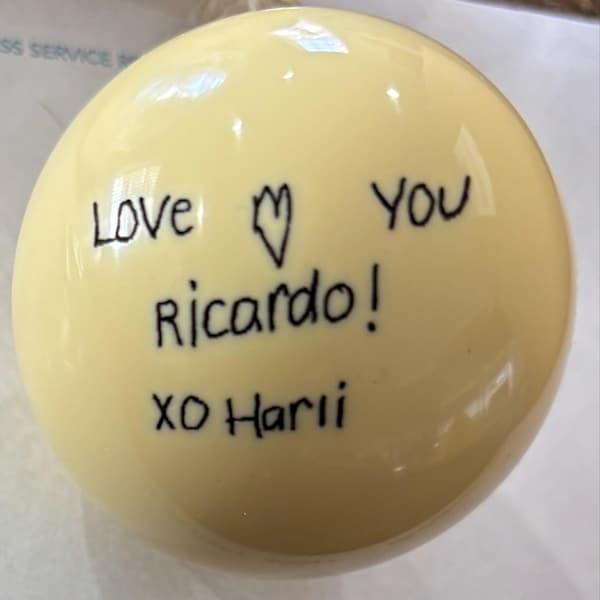 Your Name Monogram Custom Pool and Billiard Cue Ball - Great Gift for ...