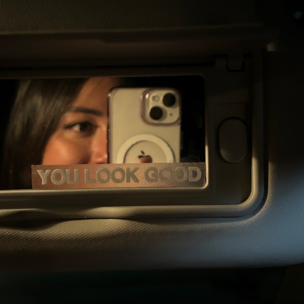 Car Mirror Decal, You Look Good Car Mirror Sticker, Rear View Mirror ...