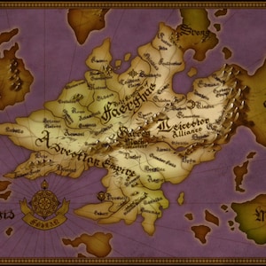 The Legend of Heroes: Trails of Cold Steel Map of Zemuria - Etsy