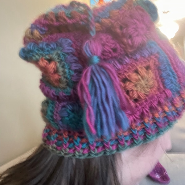 Crochet Hat PATTERN - Square Scramble Slouchy - Crochet Pattern Slouch ...