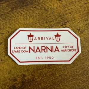 Narnia Passport Vinyl Sticker Chronicles of Narnia Inspired - Etsy