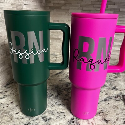 RN Sticker, Waterproof Vinyl Decal, Personalized RN Name Decal, Nurse ...